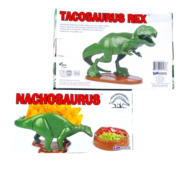 Fun Wares | Dining | Set Of New Nachosaurus And Tacosaurus Rex Nacho ...